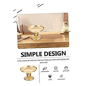 NOLITOY 2pcs Snack Anniversaries Center Tray Display Bowls Cups Plate Dish Decoration Wedding Snacks Salad Metal Plates Pedestal Container Round Trifle for Party Birthday Weddings