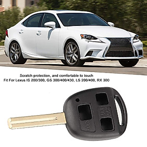 aqxreight Key Case,3 Button Replace Car Remote Control Key Case Shell Black for IS200 GS300 LS200 RX300