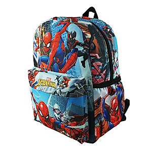 Spider-Man Deluxe Oversize Print Large 16" Backpack with Laptop Compartment - A17704