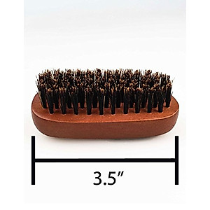 WavEnforcer Boar Bristle Pocket-Size Military Brush, Best Brush for Beards / Pocket / Purse / Travel Size, Medium Firmness