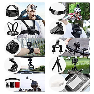 AKASO 60 in 1 Action Camera Accessories Kit Compatible with EK7000/EK7000 Pro/Brave 4/Brave 4 pro/Brave 7 LE/Brave 7/Brave 8/V50X/V50 Pro/V50 Elite/GoPro Hero 11 10 9 8 7/ DJI/Apexcam Action Cameras