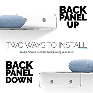 BRAINWAVZ 2-Pack 8” Corner Floating Shelf for Speakers, Books, Decor, Plants, Cameras, Photos, Kitchen, Bathroom, Routers & More Universal Small Holder Acrylic Wall Shelves (Clear)