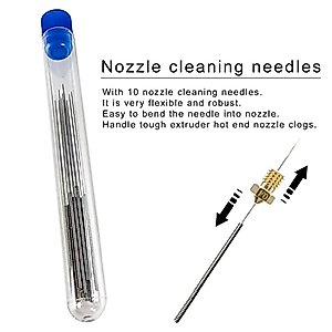 XIFOWE Nozzles 22 pcs 3D Printer Brass Nozzles for V5-V6 3D Printer, 0.2mm, 0.4mm, 0.6mm, 0.8mm, 1.0mm, with DIY Tools and A Ten-Grid Parts Box, Compatible with I3 A8 MK3/MK3S Clone