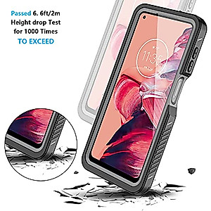 ANTSHARE for Motorola Moto G Power 2021 Case Waterproof, Built in Screen Protector 360° Full Body Heavy Duty Protective Shockproof IP68 Underwater Case for Moto G Power 2021 6.6inch Black