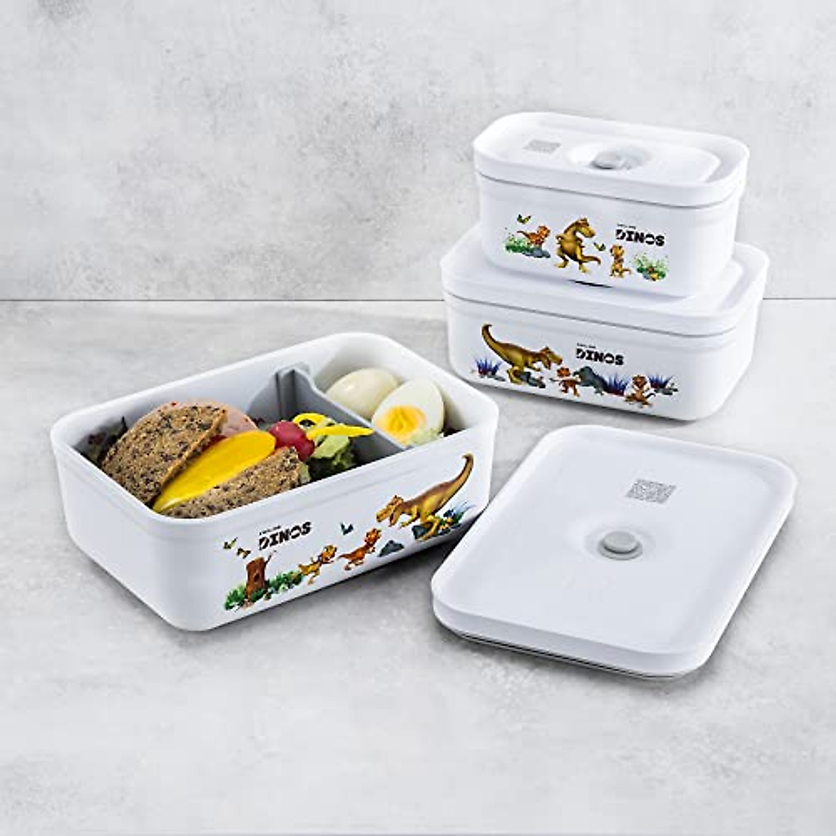 ZWILLING Fresh & Save DINOS Plastic Lunch Box Medium, Airtight Food Storage Container, Meal Prep Container, BPA-Free