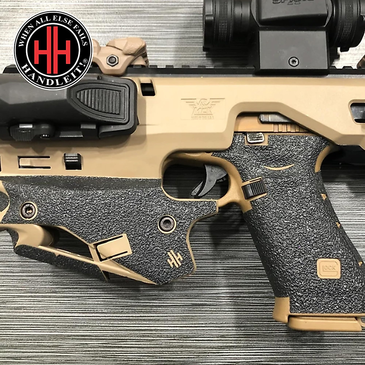 Handleitgrips Gun Grip Tape Compatible with MCK Roni for Glock 17 and 19 Gen 2 - Black Textured Rubber Pistol Grip Tape, Easy Installation, Gun Parts & Accessories, Veteran Owned, Made in The USA