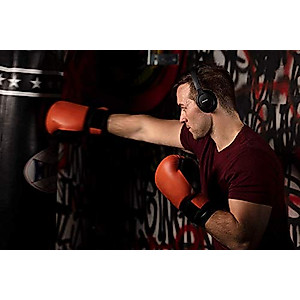 Philips ActionFit SH402 Wireless Bluetooth Headphones, IPX4 Splash-Resistance, Up to 20+ Hours of Play time, Echo Cancellation, Quick Charge, Smart Pairing and Cooling Earcups - Black (TASH402BK)