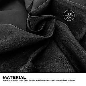 Surmente Tablecloth 90 x 132-Inch Rectangular Polyester Table Cloth for Weddings, Banquets, or Restaurants (Black) ……