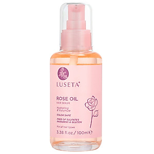 Luseta Rose Oil Hair Oil Moisturizing, Hydrating & Nourishing Serum for All Hair Types Dry Scalp Treatment 3.38oz