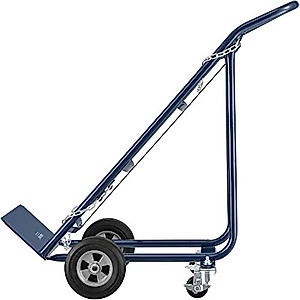 Global Industrial Tilt Back Cylinder Hand Truck with Curved Handle, 800 Lb. Capacity, 47" H