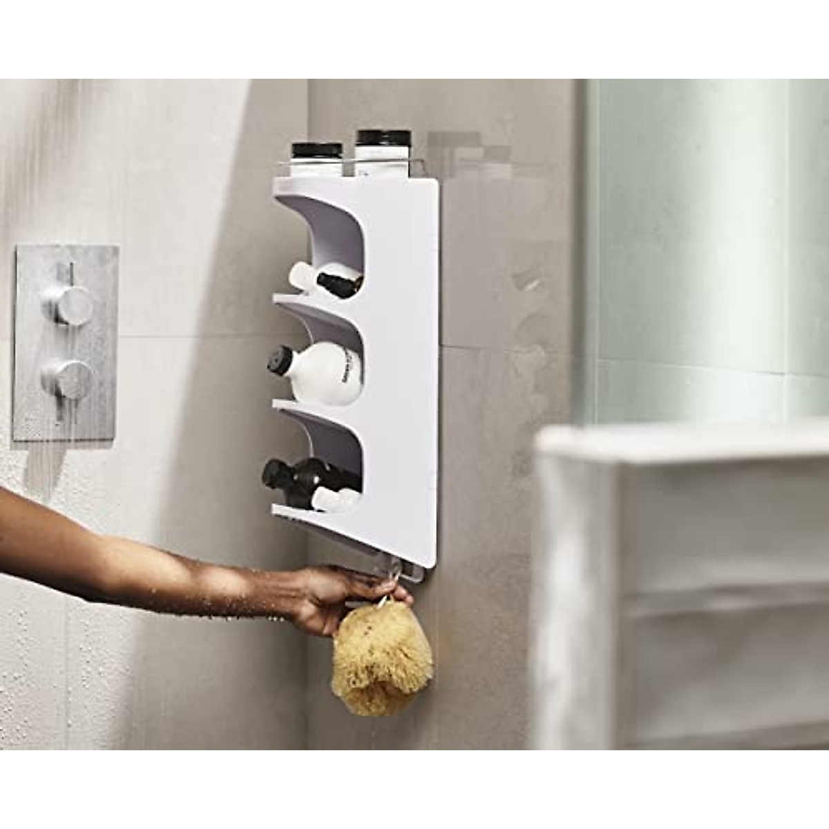 Joseph Joseph 70564 Capsule Shower Caddy 4-tier Compact Shower Shelf, White