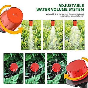 Drip Irrigation Kit Garden Irrigation System with Distribution Tubing Hose Adjustable Nozzles 82FT 1/4" Blank Distribution Hose Automatic Watering Drip Kit Irrigation Kit for Garden Indoor Plants