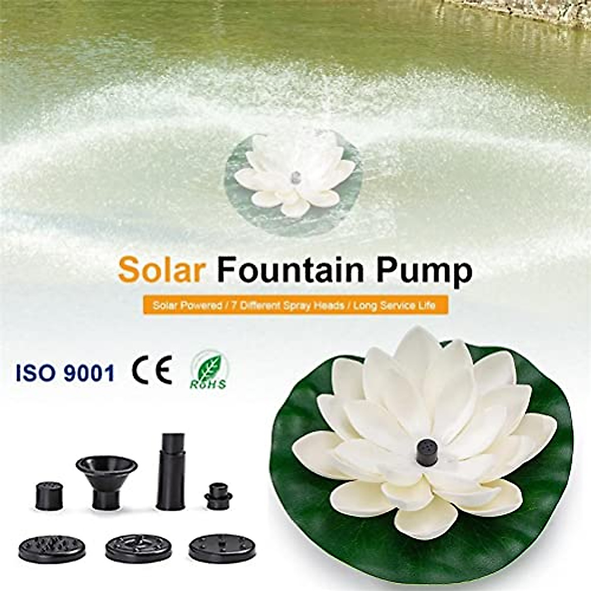 WSSBK Solar Fountain Pump for Garden Patio Watering for Bird Bath Micro Water Pump 7V Vibrator Motor Garden Decor Pressure Boost Pump