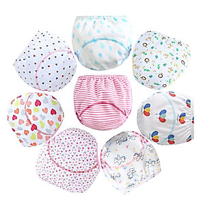 Orinery Cotton Reusable Baby Training Pants Unisex Potty Toddler Underpants Kids Waterproof Breathable Underwear 6-Pack (KT005-A, 2-3T)