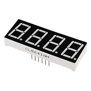 uxcell Common Cathode 12Pin 4 Bit 7 Segment Display 1.98 x 0.75 x 0.31 Inch 0.55" Red LED Display Digital Tube 2pcs