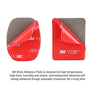 HSU Adhesive Mounts Helmet Adhesive Sticky Mounts Flat Curved 3M Mount Compatible with GoPro Hero 11, 10, 9, 8, 7, Max, Fusion, 6, 5, 4, Session, 3+, 3, 2, 1 and Other Action Camera (8 Pack)