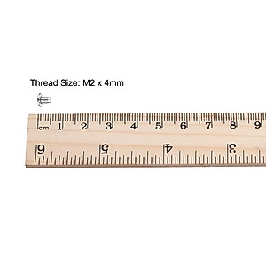 uxcell M2x4mm Phillips Screw Fastener Silver Tone 3.8mm Dia Screw Head for Laptop PC TV Fan Switch 200pcs