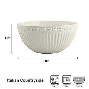 Mikasa Italian Countryside Serving Bowl, 10-Inch, White -