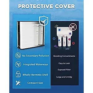 Vortopt Under Sink Reverse Osmosis System - 400 GPD Ro Water Filter System with Tank,Fast Flow, TDS Reduction,1.5：1 Pure to Drain, Water Filtration for Sink,USA Tech,Drinking Water Purifier,QR06