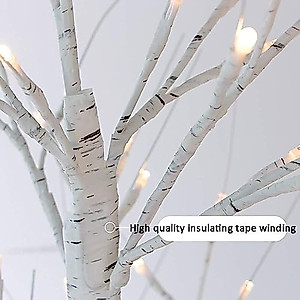 AAMNA White Birch Tree Floor Lamps for Living Room Modern Led Christmas Simulation Tree Standing Lights Living Room Bedside Bedroom Romantic Decoration