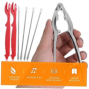 GANAZONO 24 Pcs Eating Crab Tool Set Kitchen Utensil Set Blush Set Serveware Set Crab Opener Tools Lobster Seafood Crackers Forks Lobster Eating Tool Seafood Crab Tool Crab Eating Tool Crab
