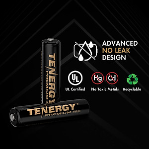Tenergy Premium PRO Rechargeable AAA Batteries, High Capacity 1100mAh NiMH AAA Battery, 24 Pack Rechargeable Batteries