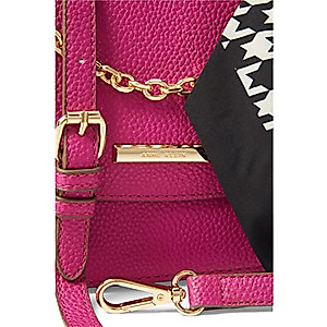 Anne Klein Womens Anne Klein Top Handle Satchel W/ Swag Chain lock tote, Orchid, One Size US
