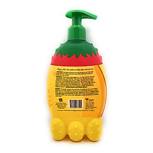 Kids 2-in-1 Banana + Strawberry Shampoo & Conditioner, Pineapple + Orange Bubble Bath & Body Wash by Raw Sugar 12 fl oz (Pack of 2) + Loofah