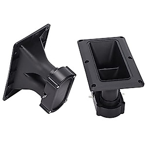 Horn Tweeter 75-150 Watts Dual Drive Ceramic High Sensitivity Piezoelectric Speaker Horn, 2 Piece