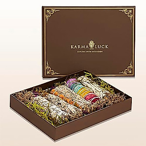 KARMA AND LUCK Love Box, Smudge Sticks, Crystals, Gift Box, Spiritual Blessing for Loved Ones (Healing Wisdom)