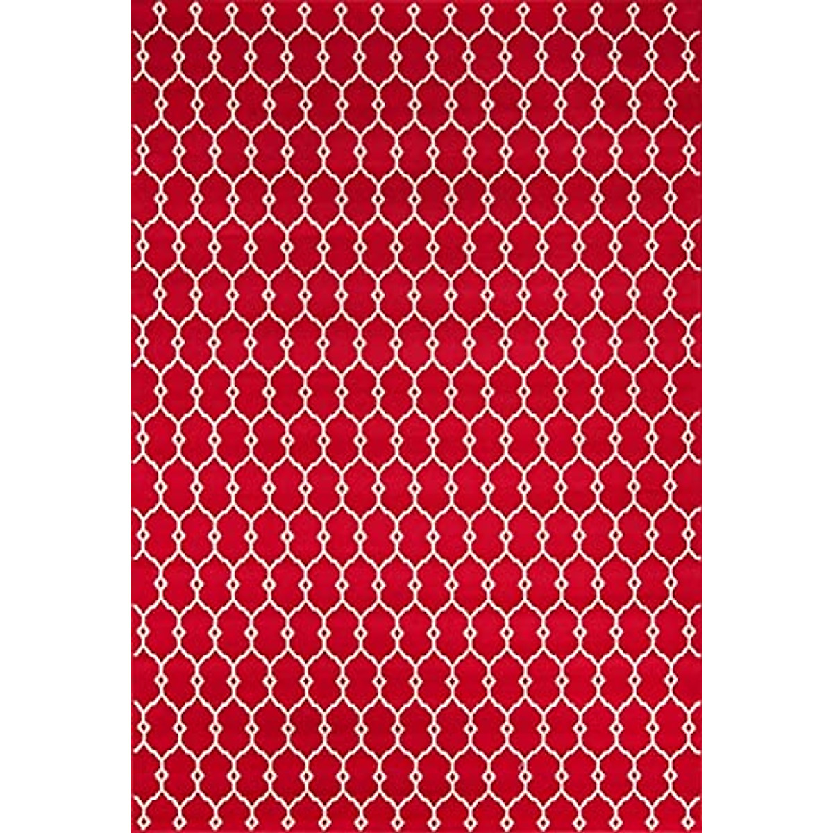 Momeni Rugs , Baja Collection Contemporary Indoor & Outdoor Area Rug, Easy to Clean, UV protected & Fade Resistant, 2'3" x 4'6", Red