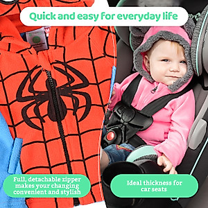 Cuddle Club Miles Morales Toddler Fleece Jacket - Toddler Miles 3T Toddler Fleece Jacket - Girls & Boys Zip Up Miles Hoodie - Kids Miles Sweater Fleece Jacket - Toddler Winter Miles Jacket