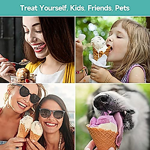 Ice Cream Maker, CUSIMAX Automatic Ice Cream Maker with Compressor No Pre-freezing Gelato Maker 1.1 Quart 3 Modes Easy Homemade Ice Cream and Sorbet, Frozen Yogurt, Includes Recipes