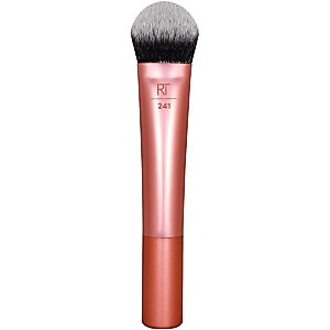 Real Techniques Seamless Complexion Makeup Brush, For Foundation, Primer, & Moisturizer, Multipurpose Foundation Brush Or Skincare Tool, Streak-Free, Buildable Coverage & Natural Finish, 1 Count