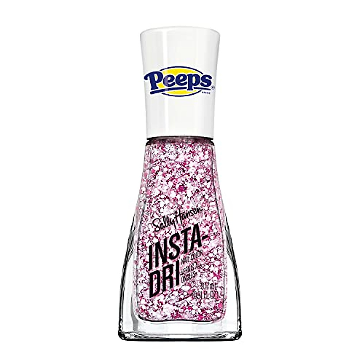 Sally Hansen Insta Dri Nail Polish Duo 2 Pack: PEEPS & LOVE (PEEPS WHITE & PEEPS SPARKLY WILD BERRY)