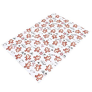 Hemoton Stocking Stuffers Christmas Dish Towel Absorbent Drying Gingerbread Man Dinner Tea Towels Xmas Holiday Table Dining Cotton Tea Towel Dish Cloth Napkin 70X50CM Red Napkins Paper