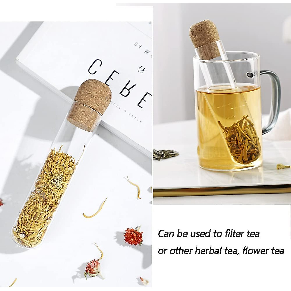 Wood Coffee Cup,Tea Filters,Handmade Tea Mugs,Wooden Drinking Cup for Tea, Beer,Water,Juice,Milk (8)