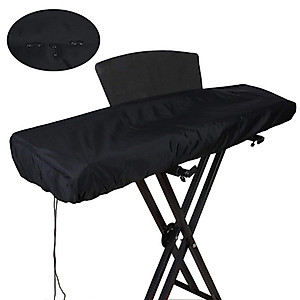 Ruibo 61 Key Keyboard Cover/Waterproof Electronic Piano Keyboard Dust Cover with Drawstring made of 420D Oxford / 61 Key Music Keyboard Cover