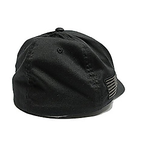 Ultimate American Flag Hat Tactical Operator The Blackout Flexfit (Black, XL/2XL)