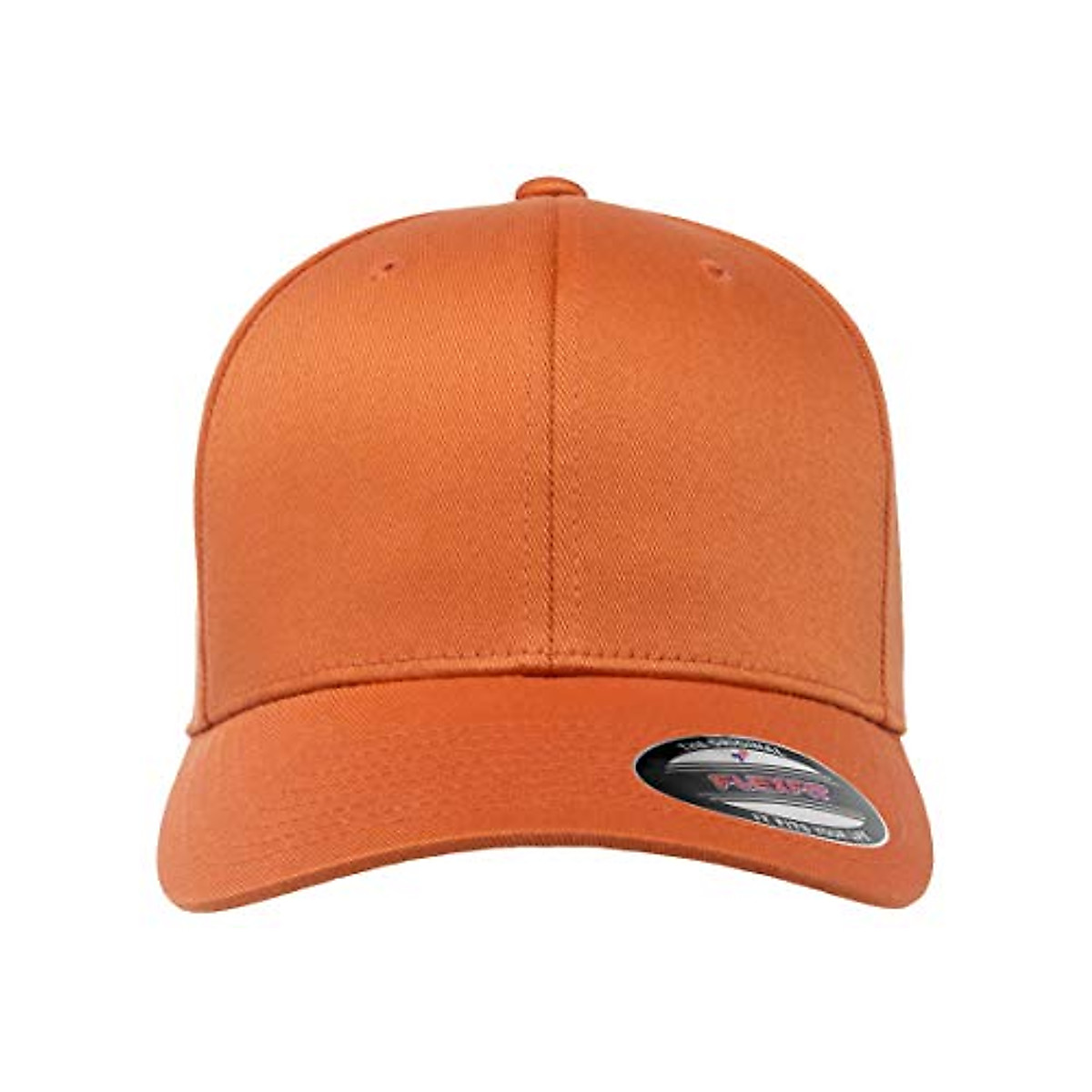Flexfit Men's Athletic Baseball Fitted Cap, Orange, Small-Medium