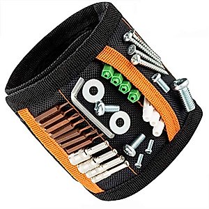 JIANYI Magnetic Wristband with 15 Strong Magnets for Holding Screws, Nails, Drill Bits, Bolts, Tools - Best Unique Gift for Men, DIY Handyman, Father/Dad, Husband, Boyfriend, Him, Women