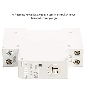 Smart Breaker 1P AC230V IP20 Intelligent Circuit Breaker Remote Control Miniature Circuit Breakers Switch Overload for Distribution Box (1P 16A)