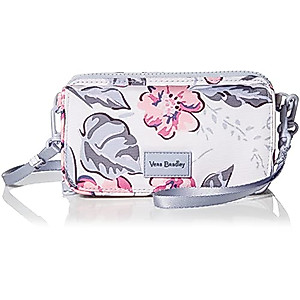 Vera Bradley Women's Recycled Lighten Up Reactive Compact Crossbody Purse With RFID Protection, Hummingbird Blooms, One Size