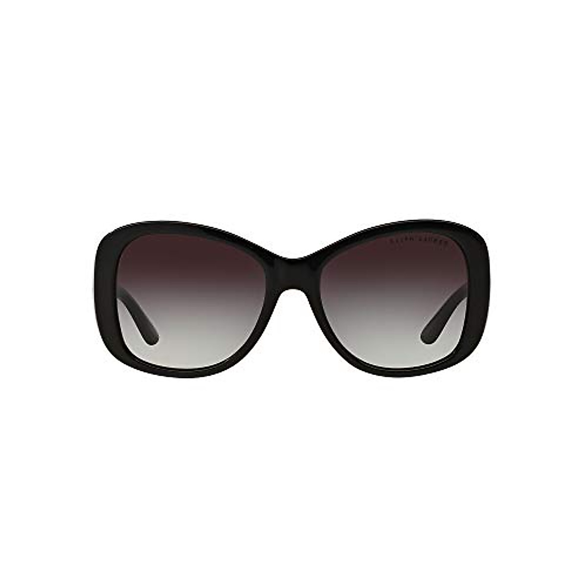Ralph by Ralph Lauren Women's RL8144 Rectangular Sunglasses, Black/Grey Gradient, 56 mm