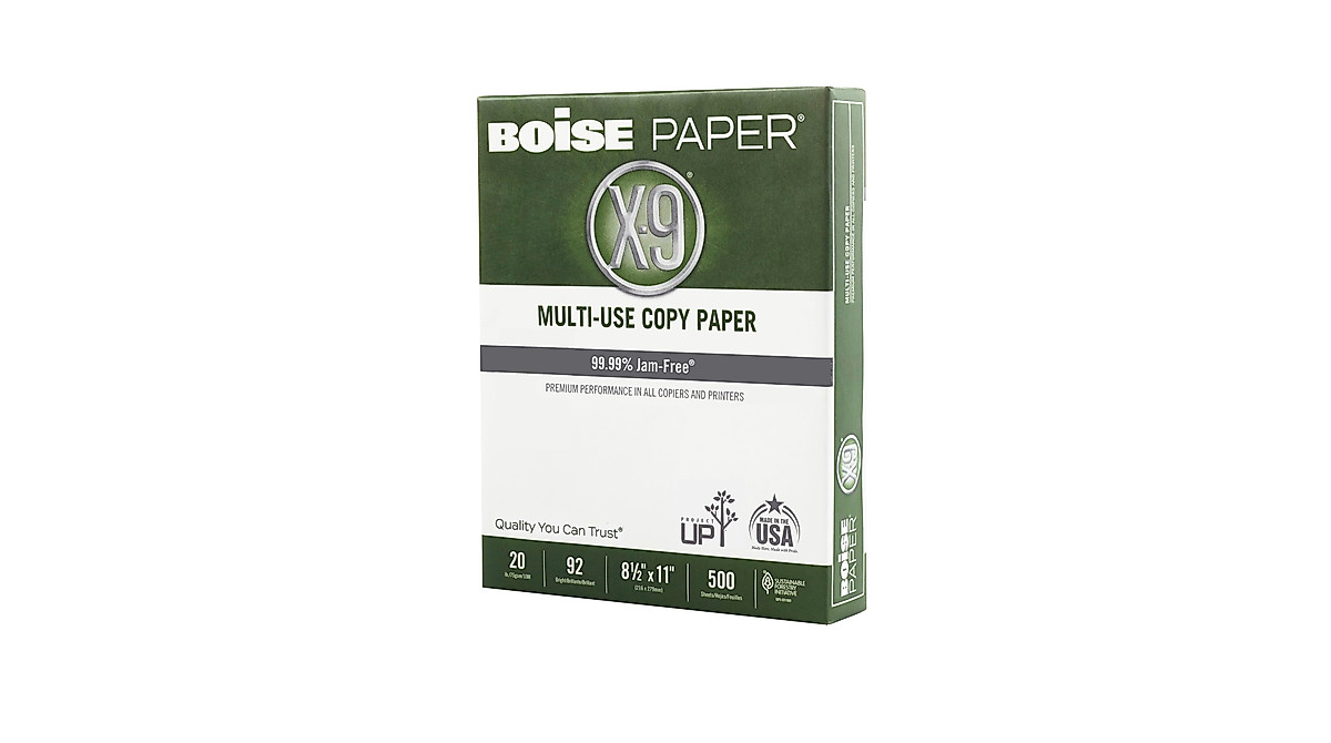 Boise X-9 Multi-Use Copy Paper - High Brightness, Jam-Free, 500 Sheets