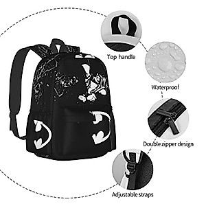Mitterm Black Backpack Travel Work Laptop Backpack for Women Men Hiking Large Capacity Bag Fashion Lightweight Daypack for Business Work…