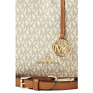 Michael Kors Kelsey Medium Hobo Convertible Shoulder Vanilla/Acorn One Size