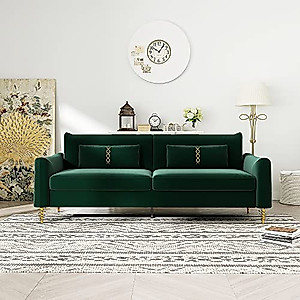 TUBAIHON Oversized Sectional Sofa Couch L Shaped U Shaped Convertible Chenille Modular Couch Set Deep Seat Couches for Modern Living Room/Apartment/Office (1, P19-green)