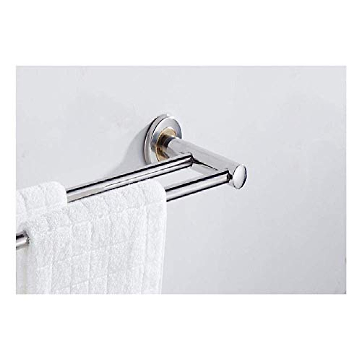 Towel Racks QLDFX Towel Rack Towel Rail Bath Towel Shelf Towel Storage Bath Towel Rail Single Towel Bar Fordouble Rod Stainless Steel Bright Bathroom Kitchen Shower Wall Hanging Towel Rack-40cm Towel