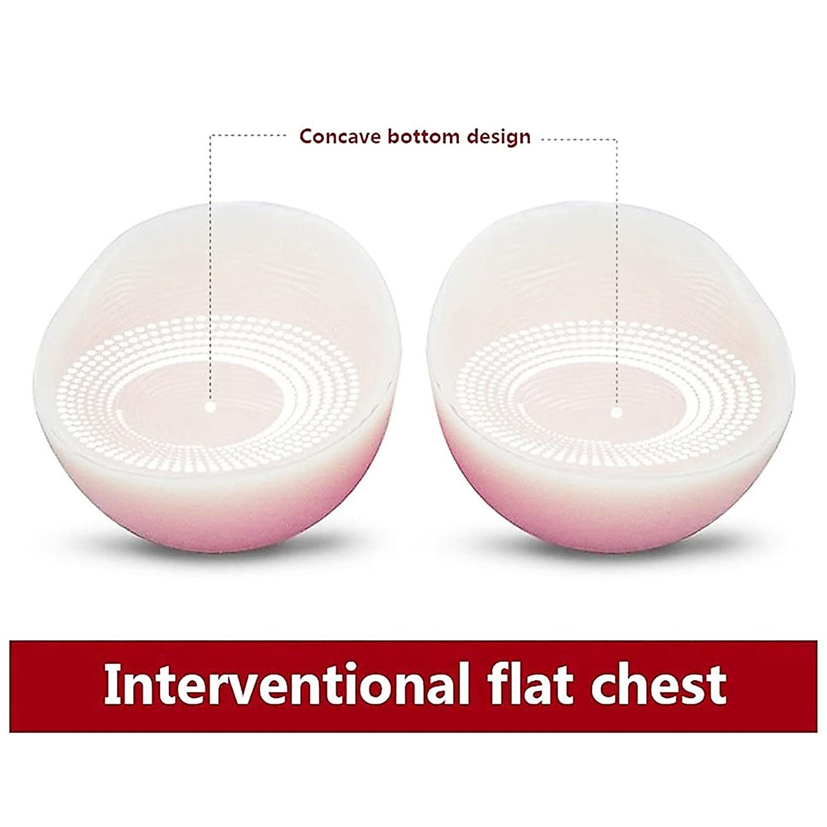 Mastectomy Prosthesis Silicone Breast Forms Self Adhesive False Boobs Women Concave Bra Enhancer Inserts for Crossdresser Transgender Cosplay,Nude,B Cup (600g/pair)
